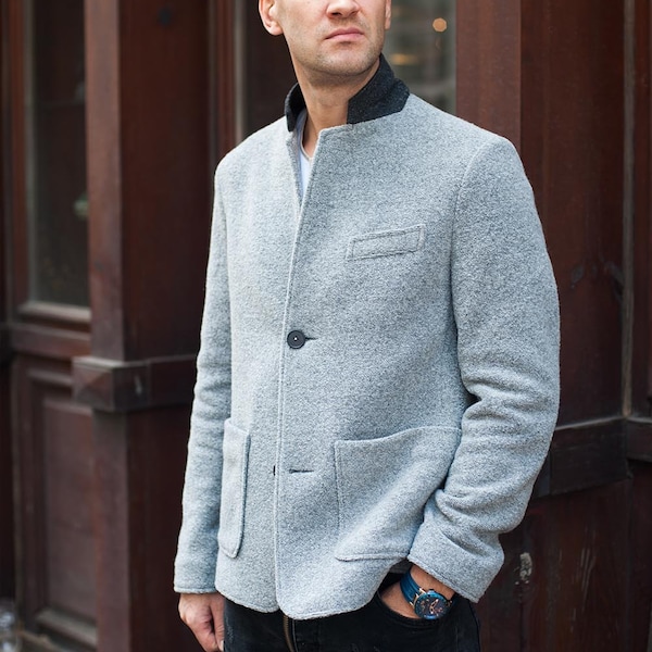 Grey Wool Coat - Etsy