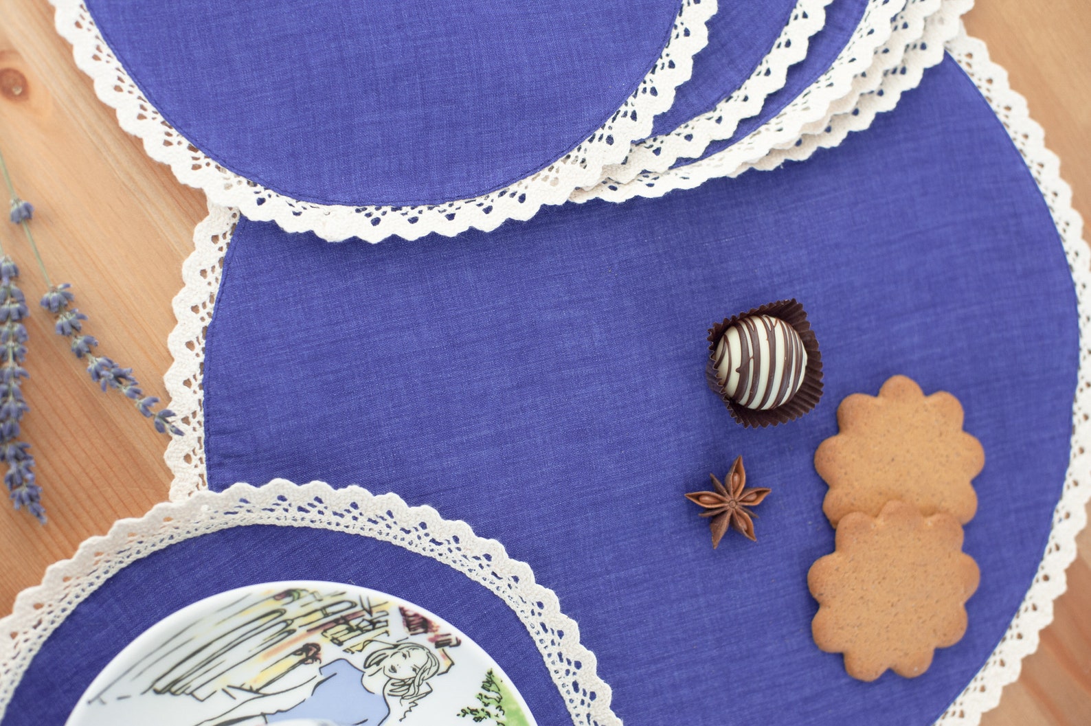 Linen Napkins SET of 6 Small Napkins and 1 Big Napkin Fabric | Etsy