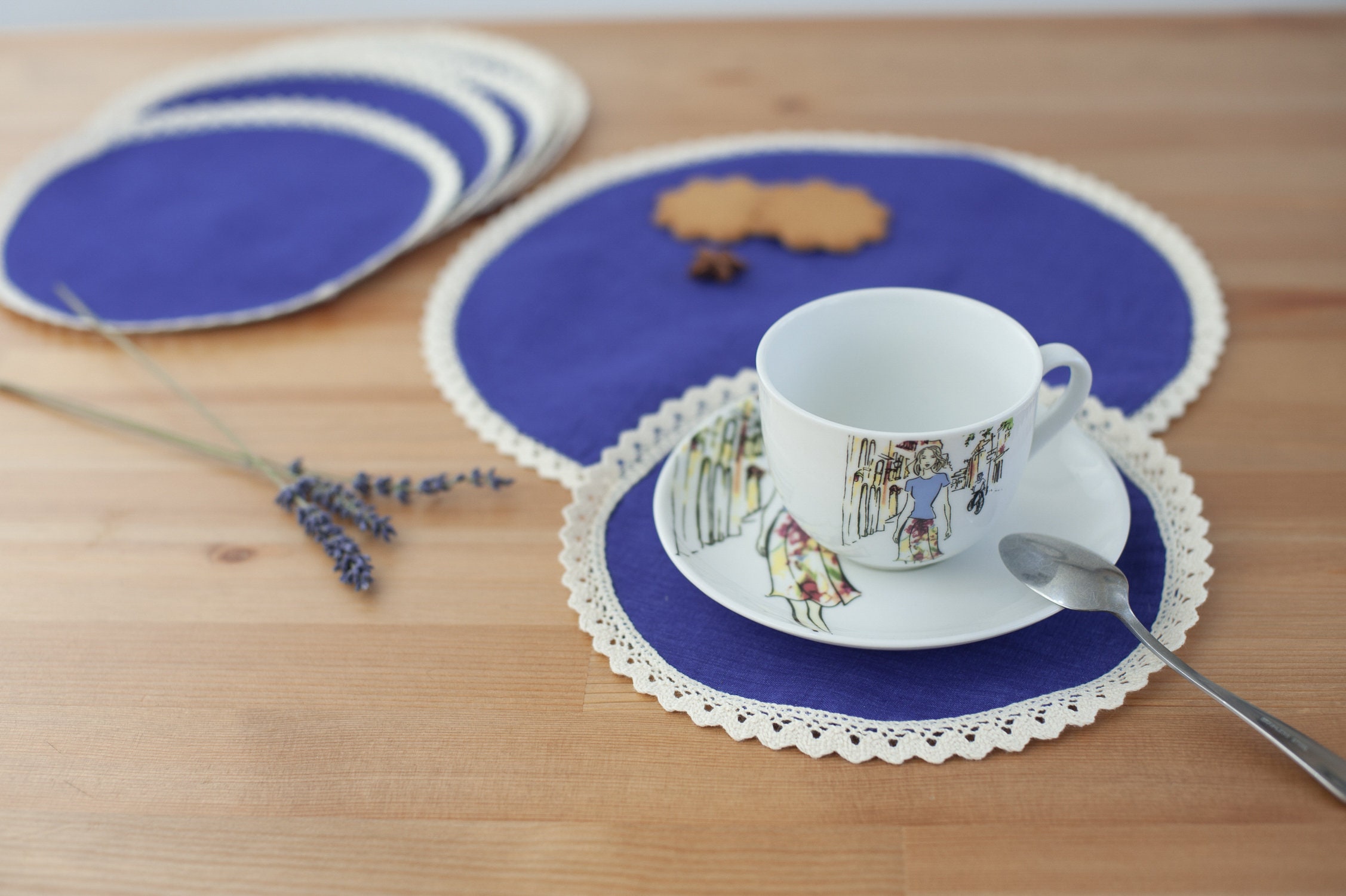 Linen Napkins SET of 6 Small Napkins and 1 Big Napkin Fabric | Etsy