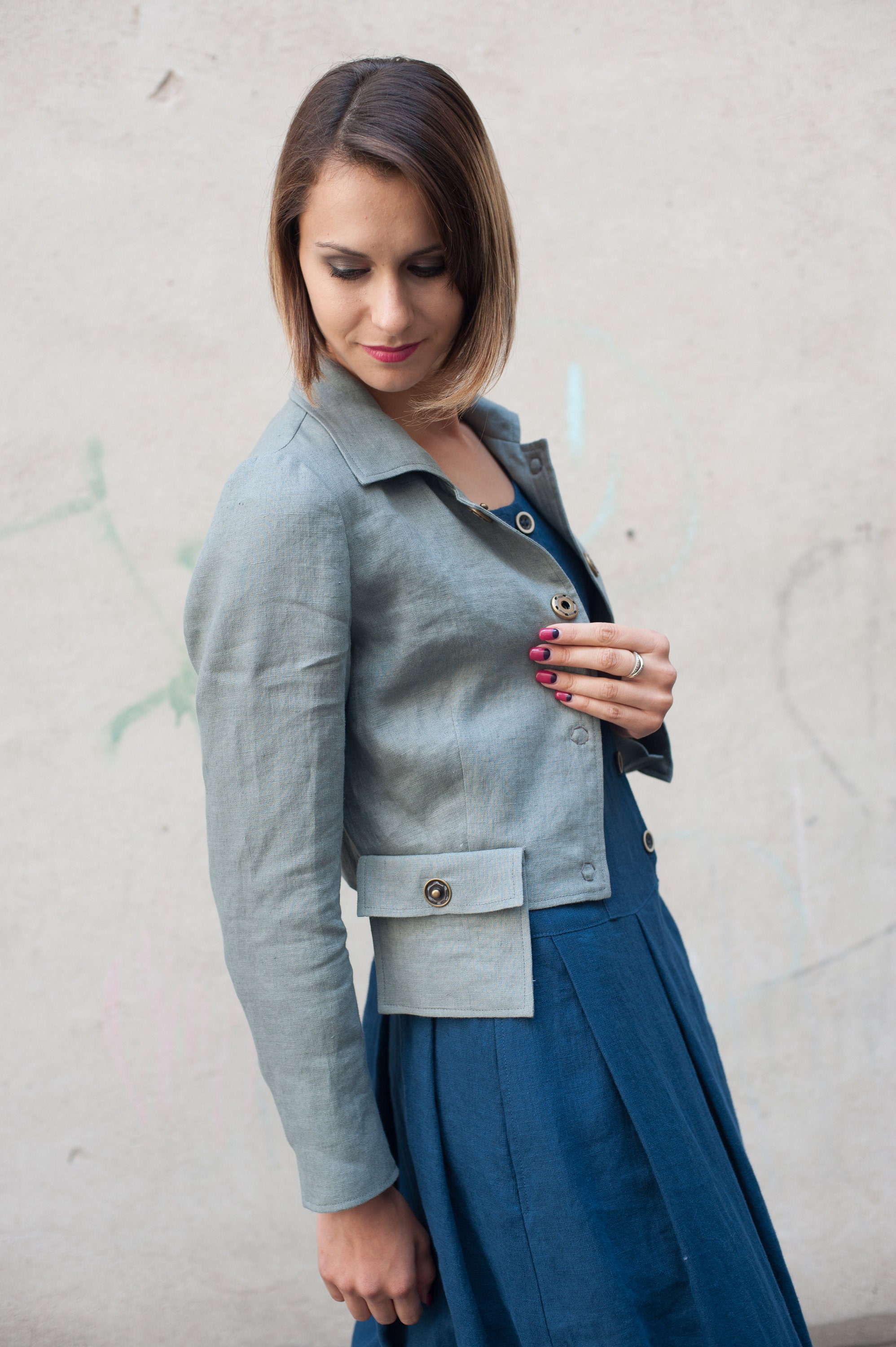 Linen jacket for women MADE TO MEASURE linen clothes | Etsy