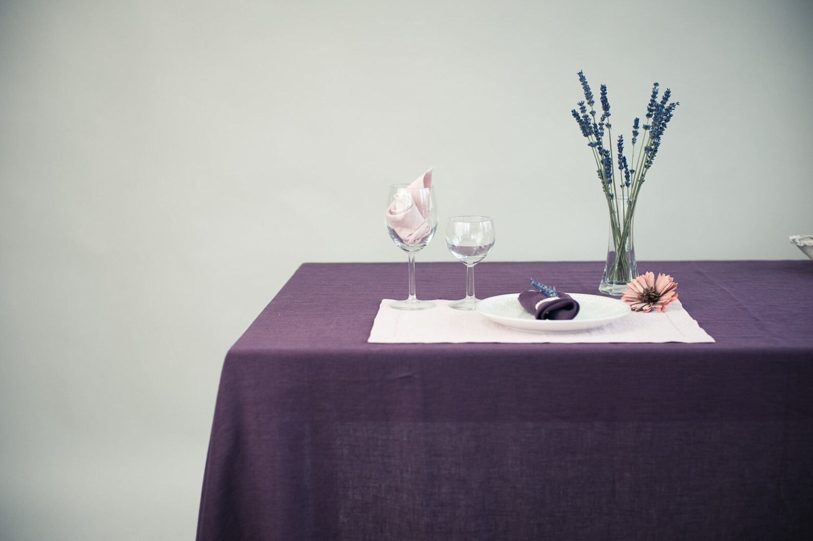 Large Linen Tablecloth 3 SIZES and 25 COLORS Square - Etsy