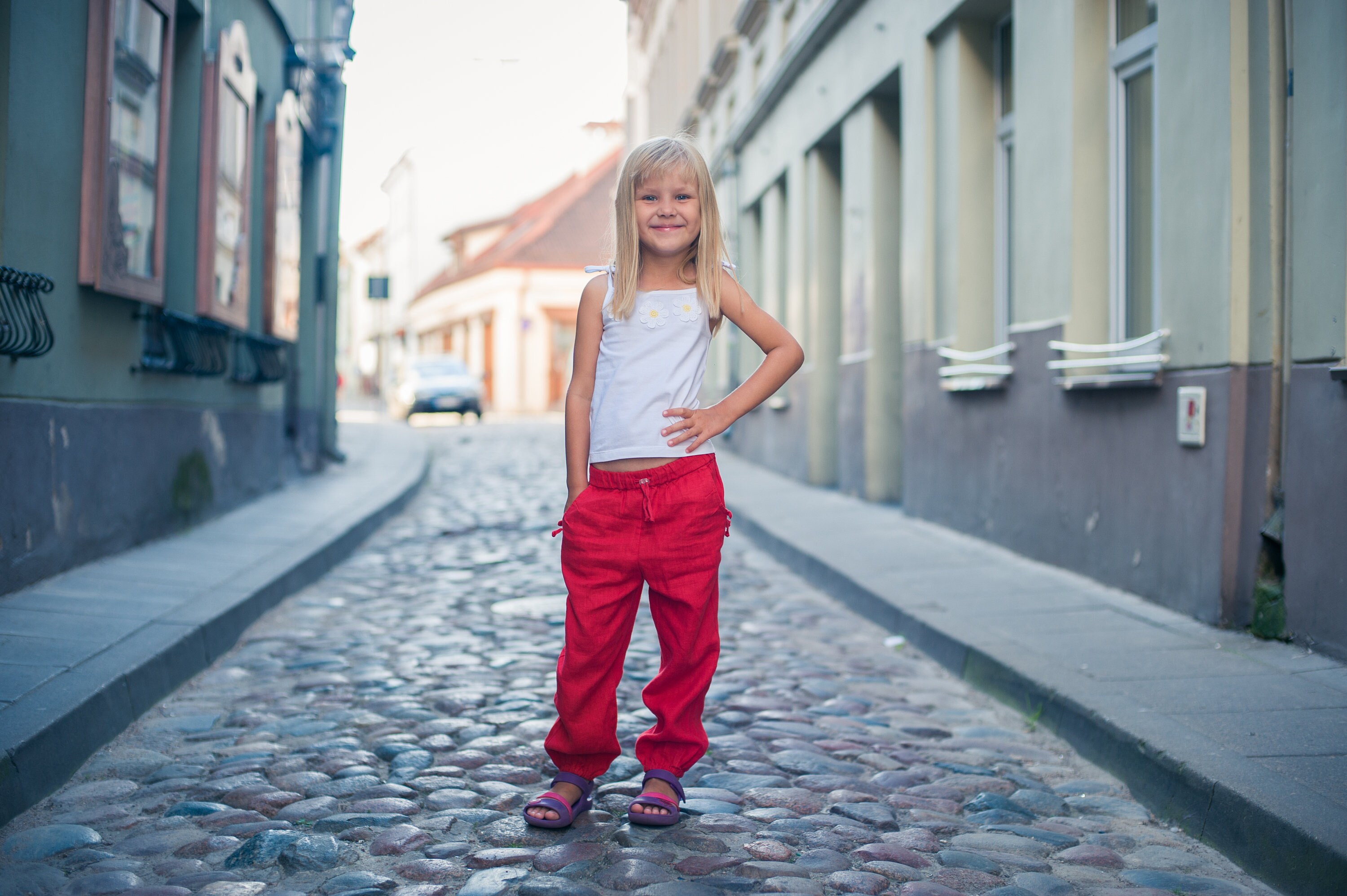 GIRLS Linen Pants for Summer Linen Trousers for Girls Casual | Etsy