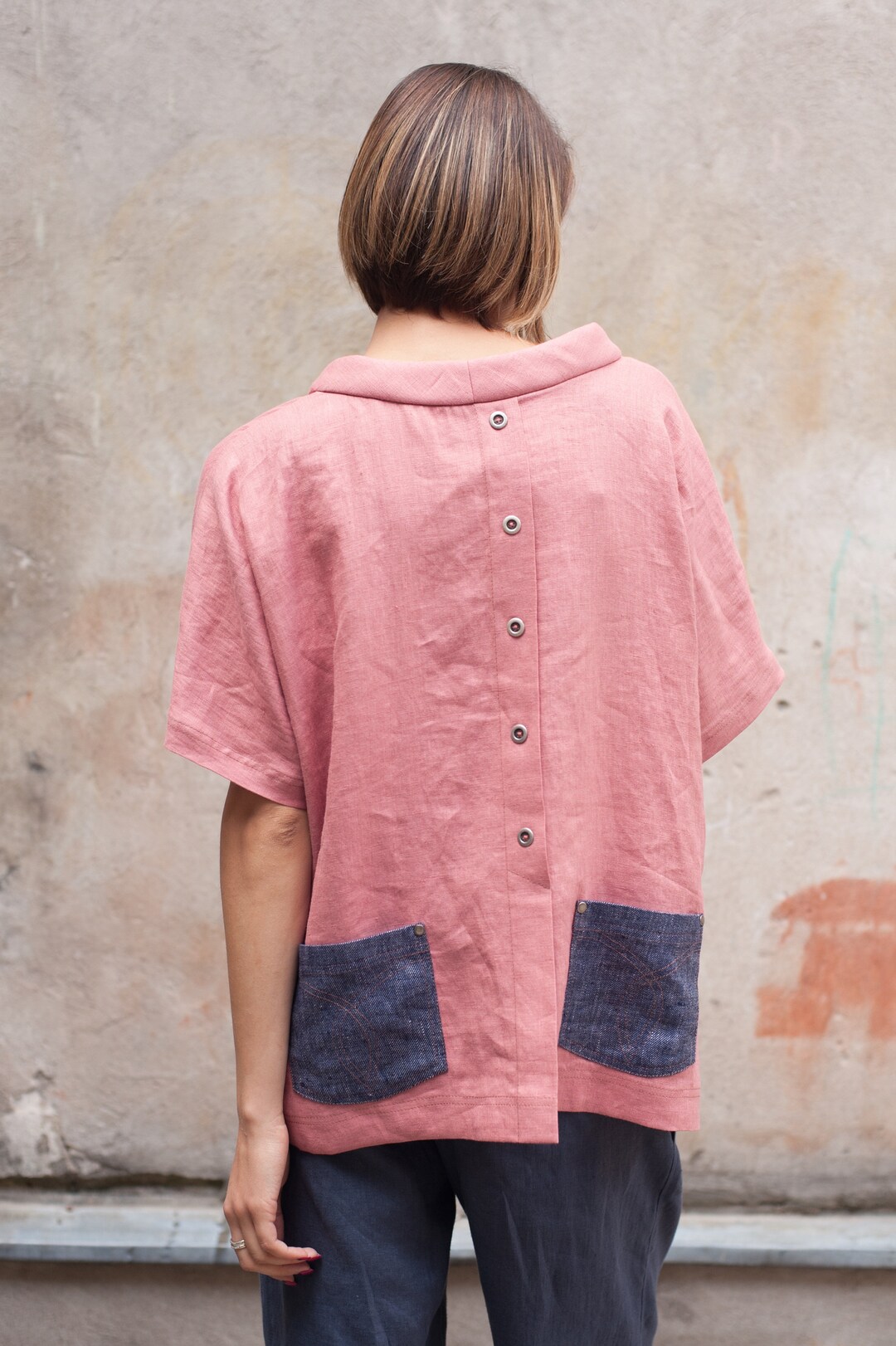 Loose Linen Blouse Linen Tops for Women Linen Tunic 20+COLORS - Etsy