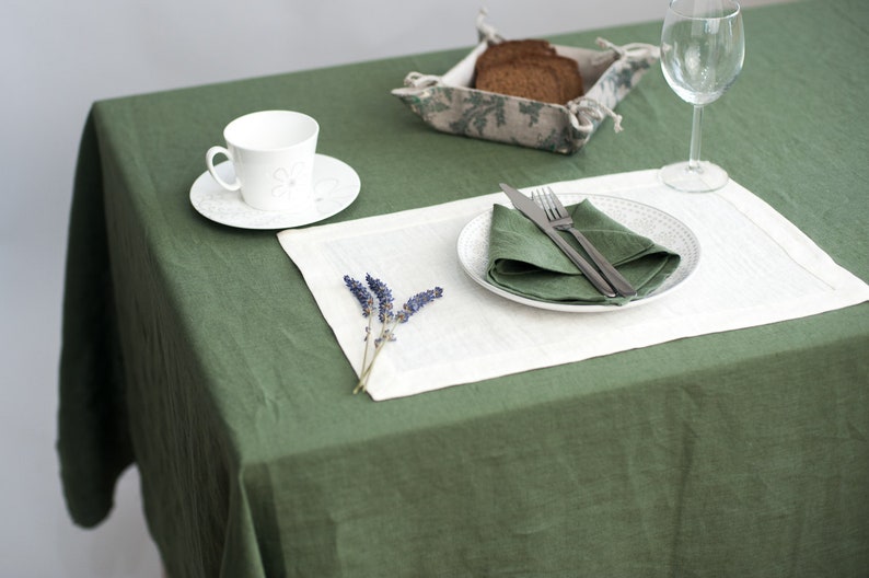 Large Linen Tablecloth 3 SIZES and 25 COLORS Square - Etsy