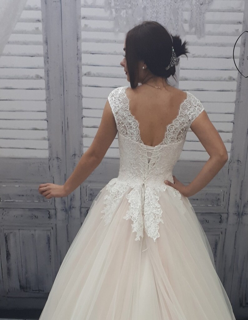 Exclusive Wedding Dress With Lace Corset and Lace Tulle Skirt - Etsy