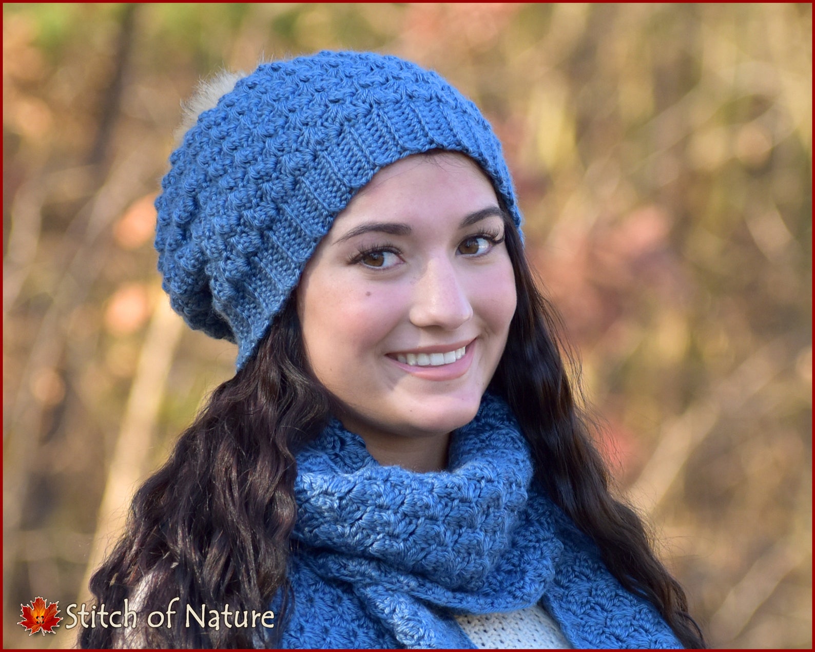 Crochet PATTERN The Astoria Slouchy Hat and Scarf/Shawl Set | Etsy