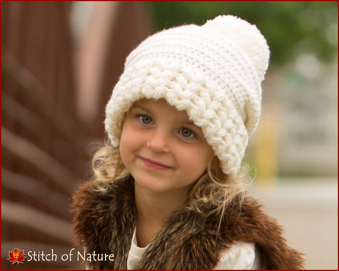 Crochet PATTERN - the Aspen Slouchy Hat With Pom-pom (18" Doll Size ...