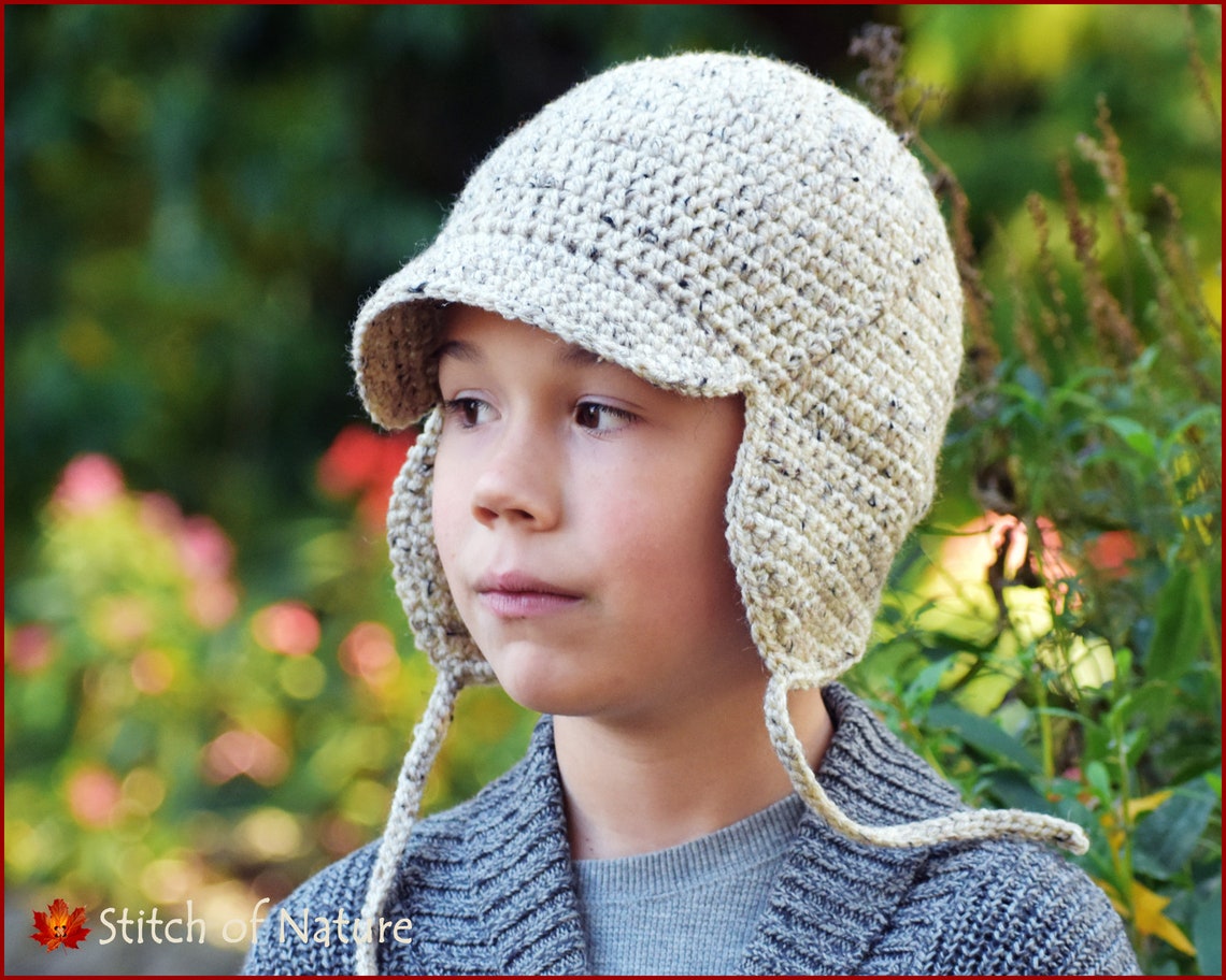 Crochet PATTERN - the Yosemite Cabin Hat, Ear Flap Hat Pattern (toddler ...