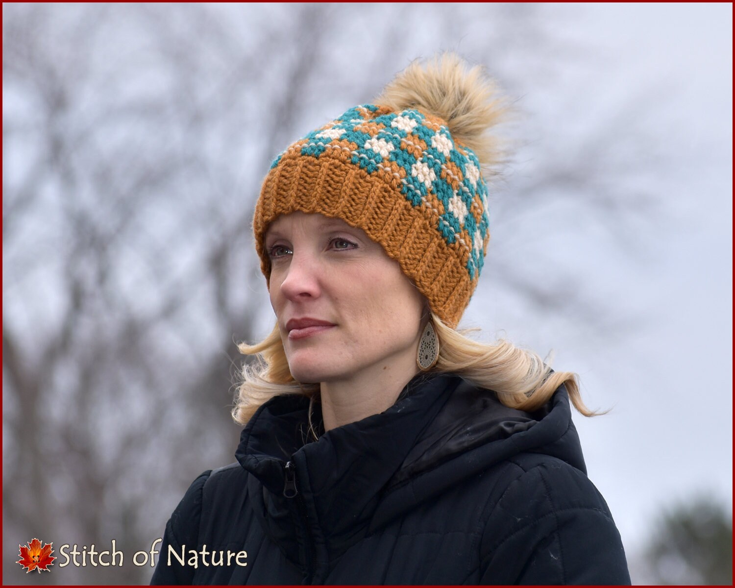 Crochet PATTERN the Cameron Plaid Beanie Pattern Plaid Hat - Etsy