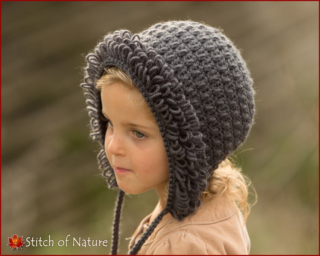 Crochet PATTERN - the Stone Ridge Bonnet Pattern (18" Doll, Newborn to ...