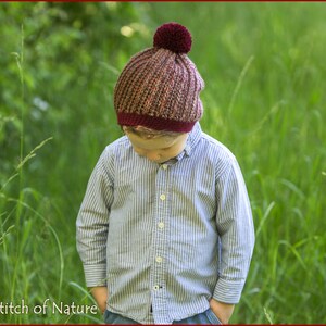 Crochet PATTERN - the Hillside Beanie With Pom-pom (18" Doll, Toddler ...