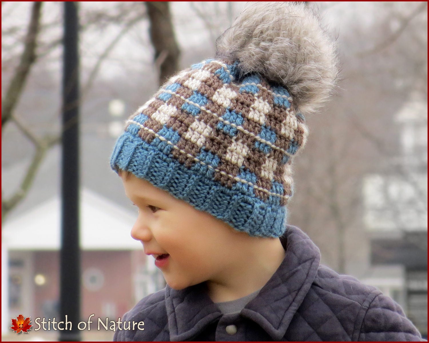 Crochet PATTERN the Cameron Plaid Beanie Pattern Plaid Hat - Etsy