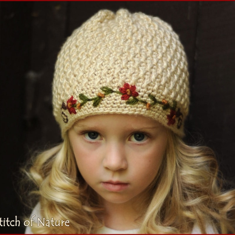 Crochet Flower Beanie Pattern - Etsy