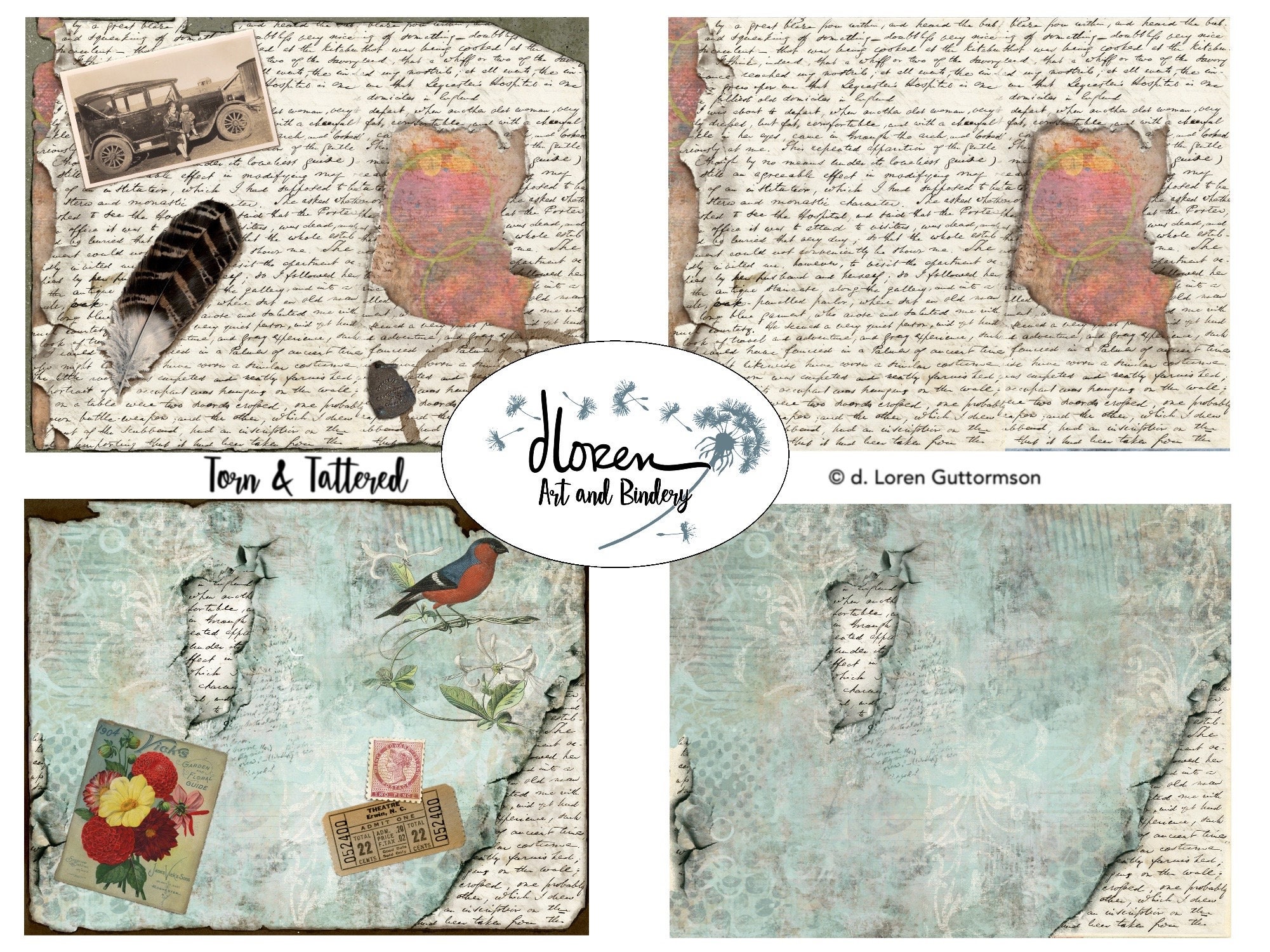 Torn & Tattered High Resolution Digital Download - Etsy