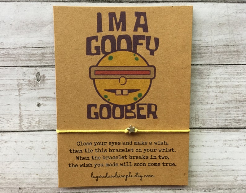 Goofy Goober Wish Bracelet, Spongebob Party Favor - Etsy