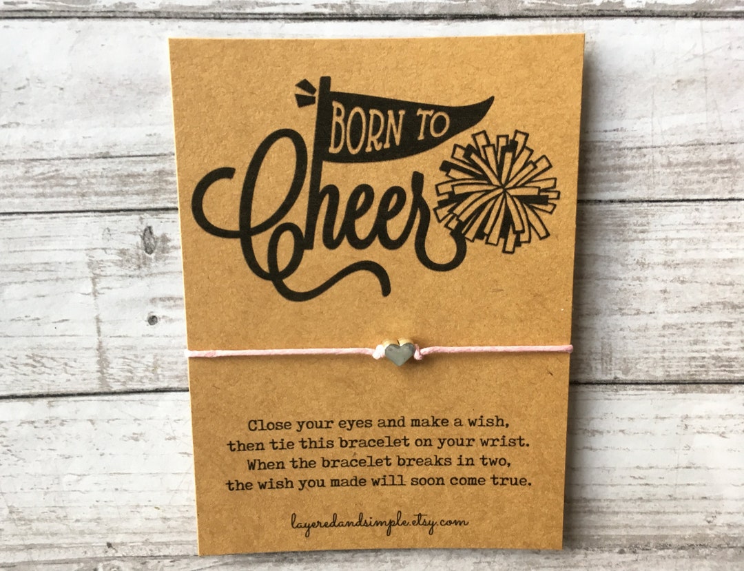 Cheer Wish Bracelet, Cheerleader Team Gift - Etsy