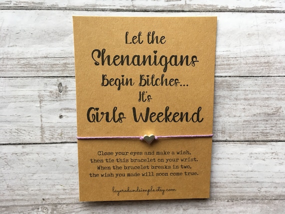 Custom Girls Weekend Wish Bracelet Girls Trip Girls Road - Etsy