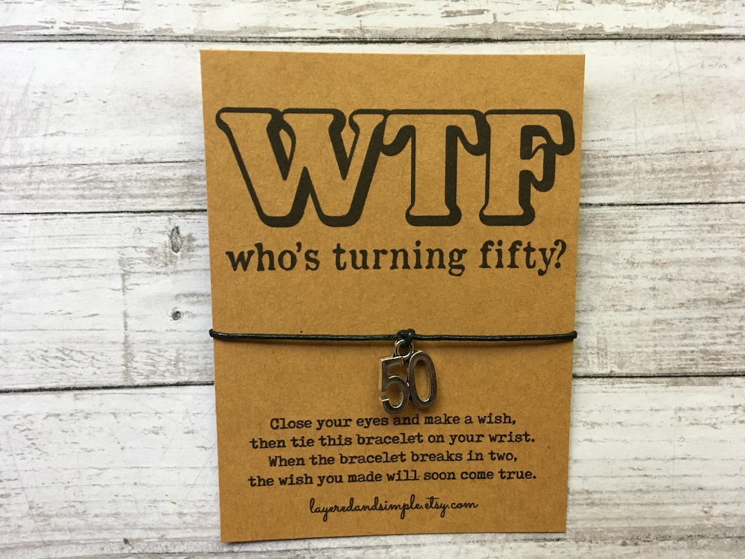 WTF 50, WTF 50th Birthday, Who's Turning 50, 50th Birthday Gift, Custom ...