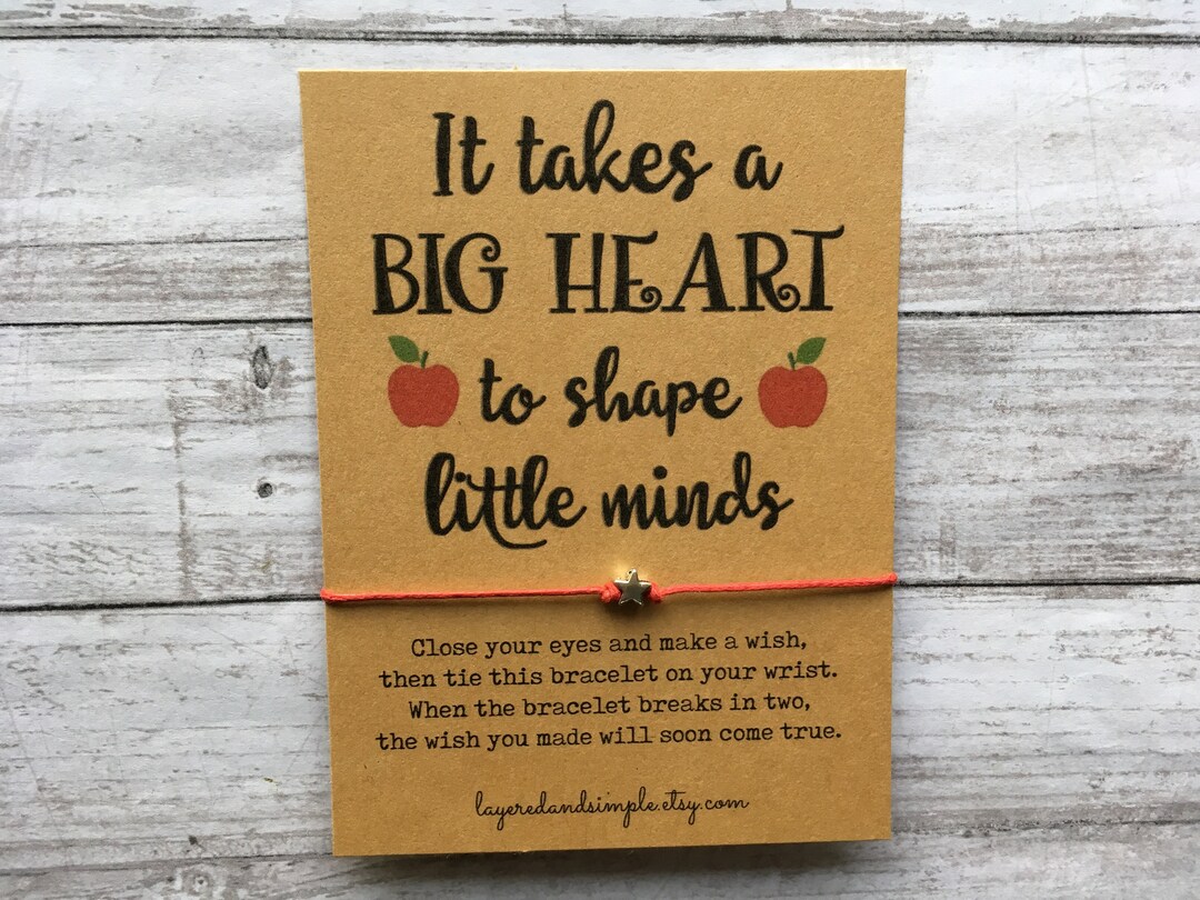 Teacher Gifts, Teacher Appreciation Gift, Teacher Wish Bracelet ...