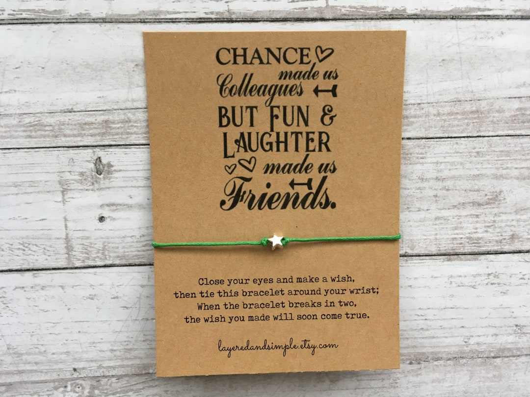 Chance Made Us Colleagues Bracelet, Wish Bracelet, Gifts for Coworkers ...