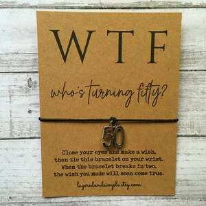 WTF 50, WTF 50th Birthday, Who's Turning 50, 50th Birthday Gift, Custom ...