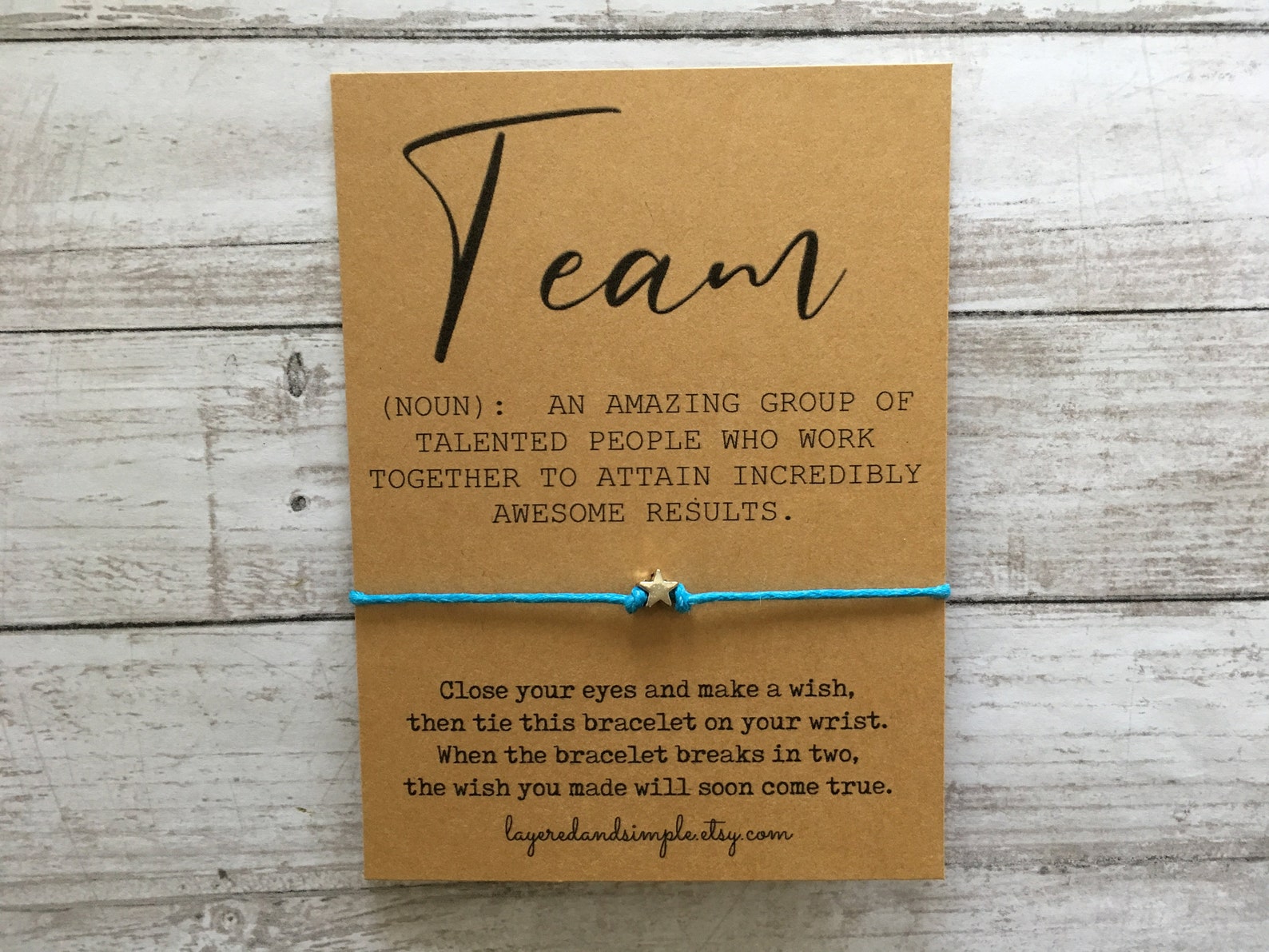 Team Wish Bracelet, Employee Appreciation Gift, Bulk Available - Etsy