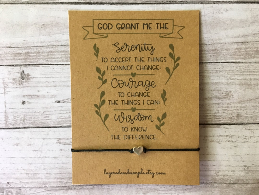 Serenity Prayer, Serenity Prayer Bracelet, Custom Personalized Gifts ...