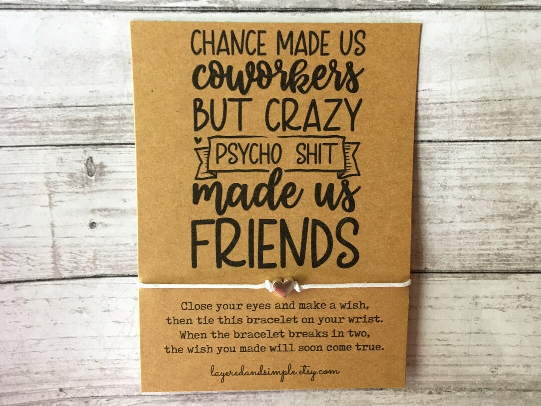 Team Gifts, Custom Team Gifts, Colleagues to Friends, Wish Bracelet ...