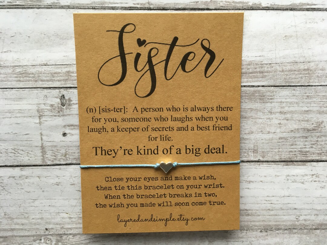 Sister Gift, Sister Bracelet, Sister Gift From Sister, Sister Gift ...