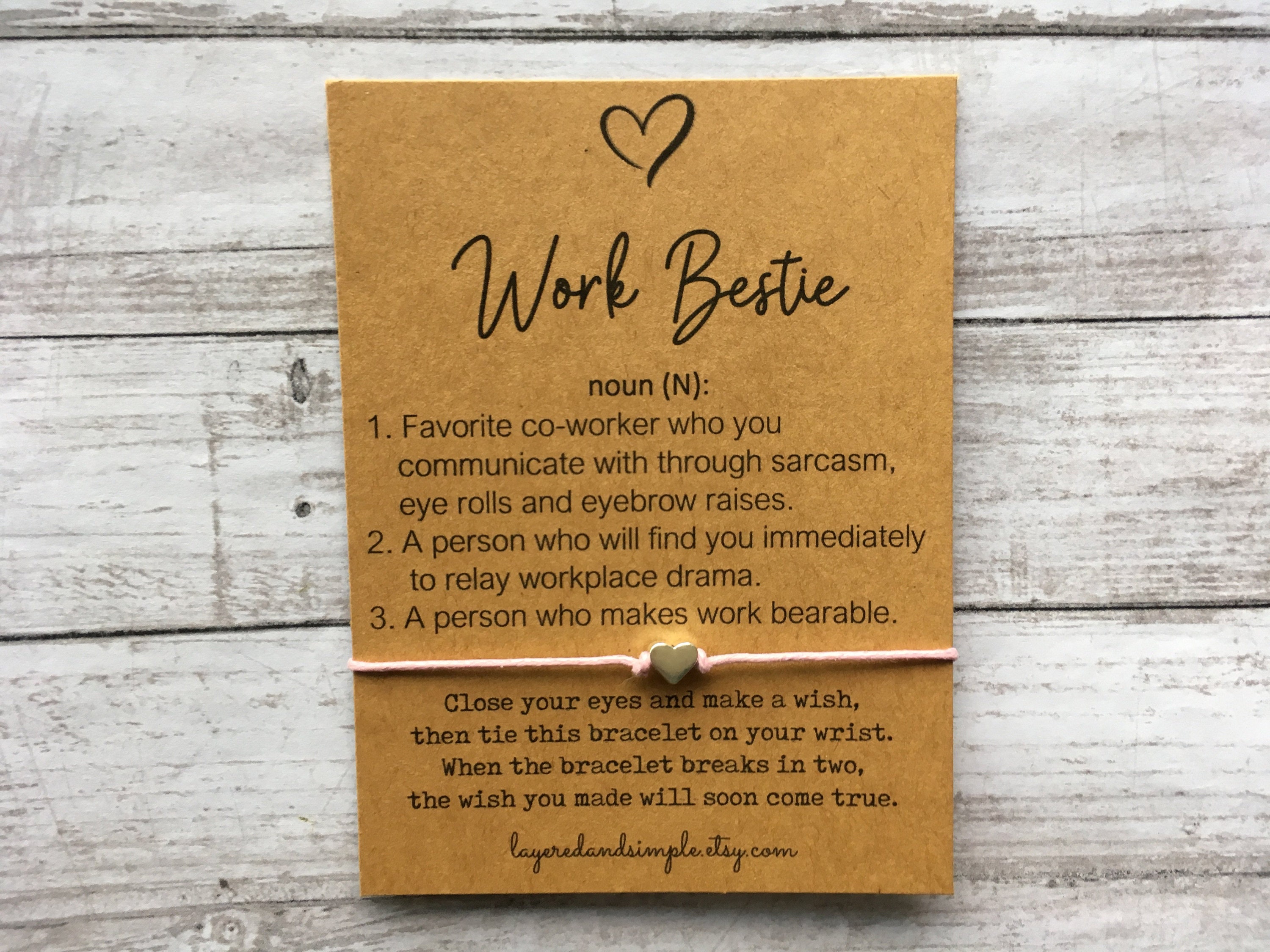 Work Bestie Work Bestie Gift Work Bestie Wish Bracelet - Etsy