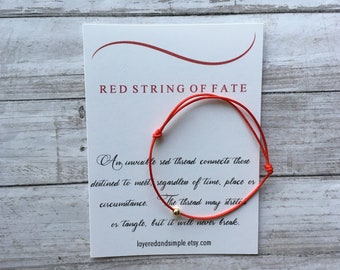 Red String Bracelet - Etsy
