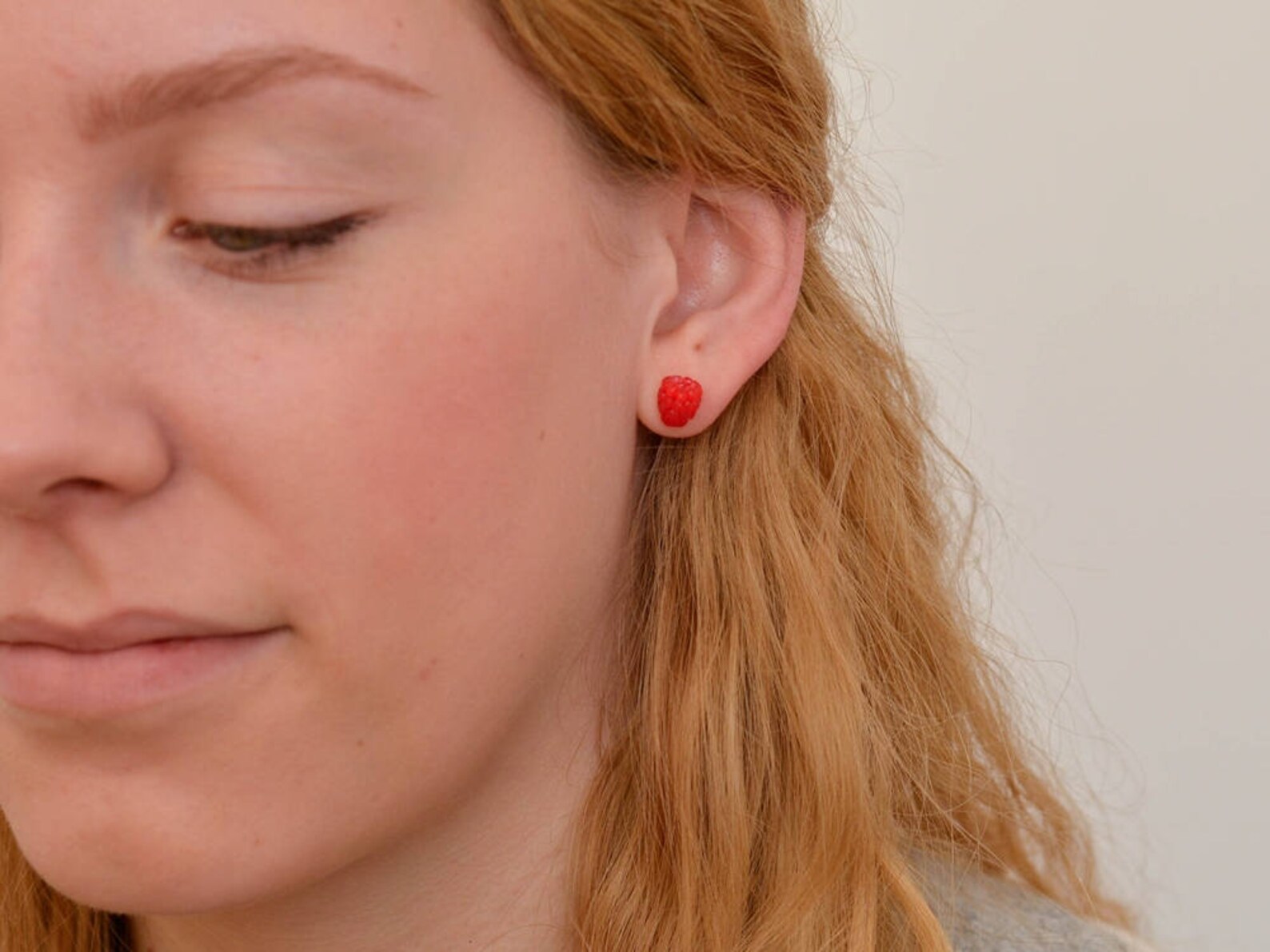 Raspberry Stud Earrings Miniature Earrings Titanium | Etsy