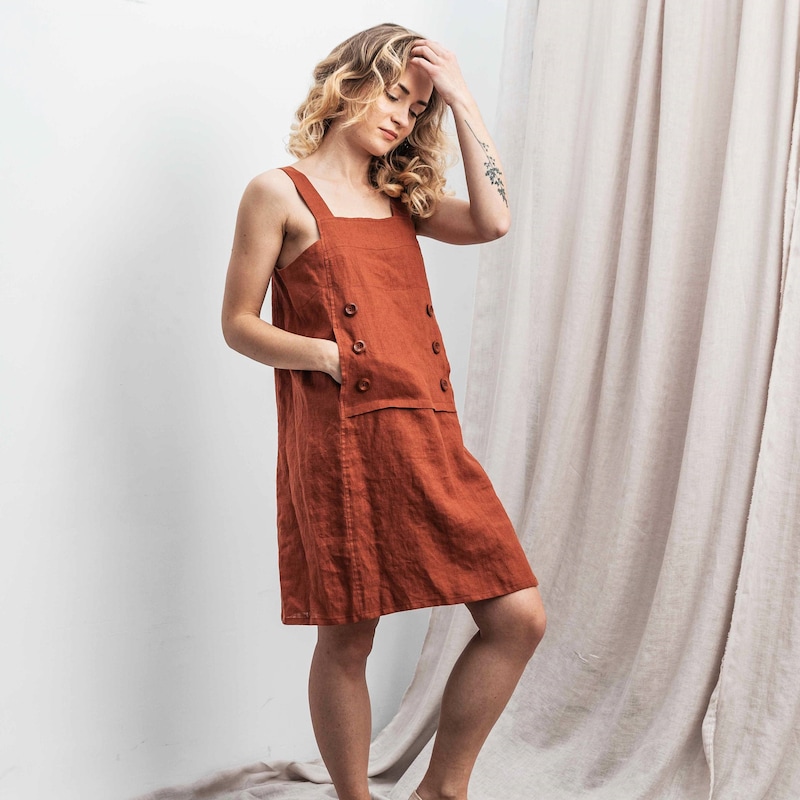 Linen Pinafore - Etsy