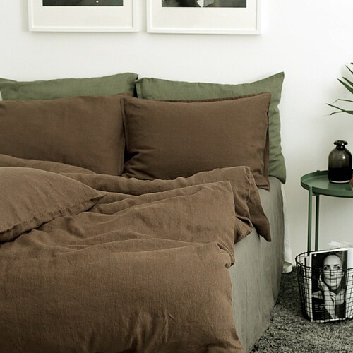 Linen Duvet Cover. Coffee Color Duvet. Soft Organic Bedding. - Etsy