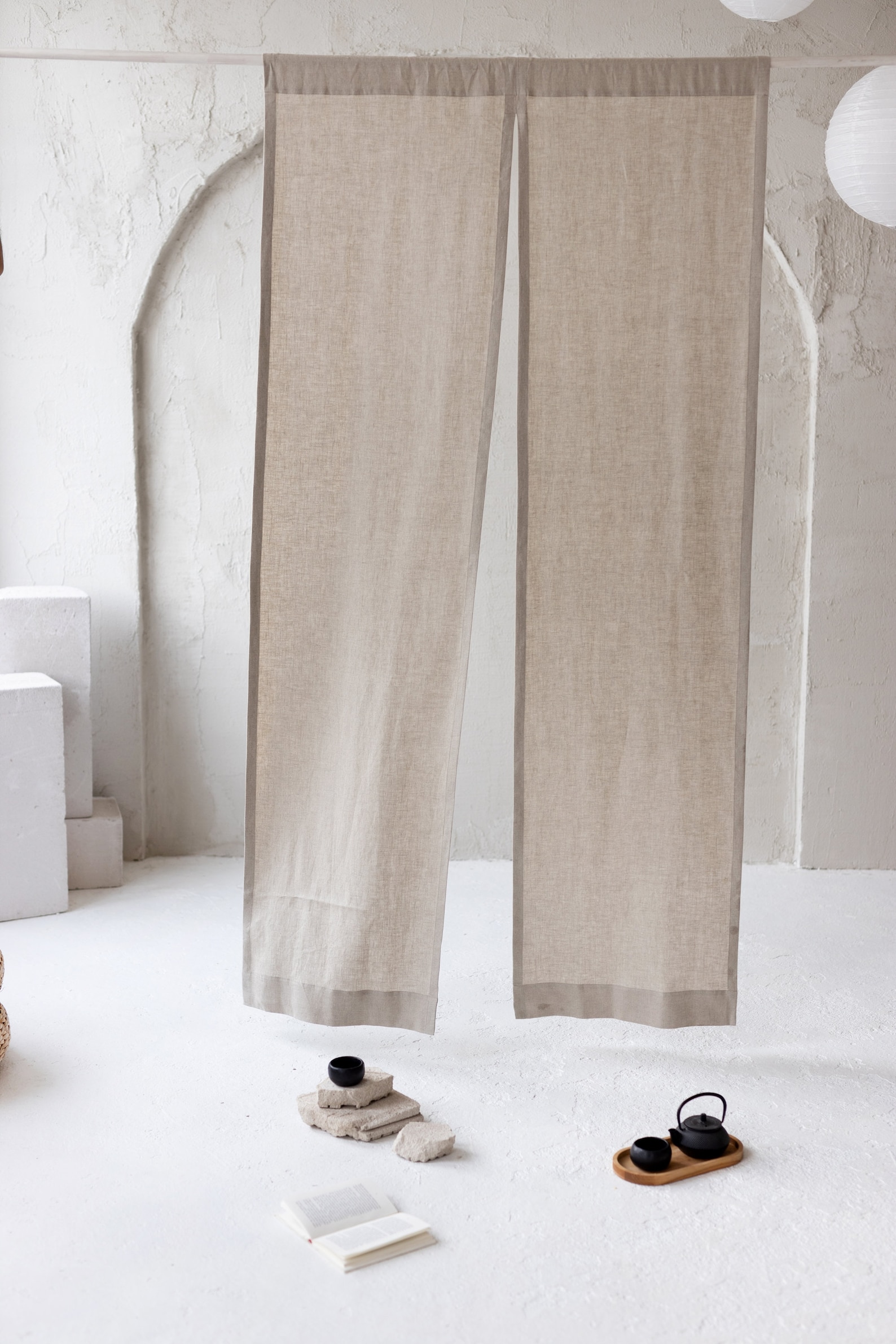 Linen Noren in Natural Color. Japanese Door Curtain. Noren - Etsy