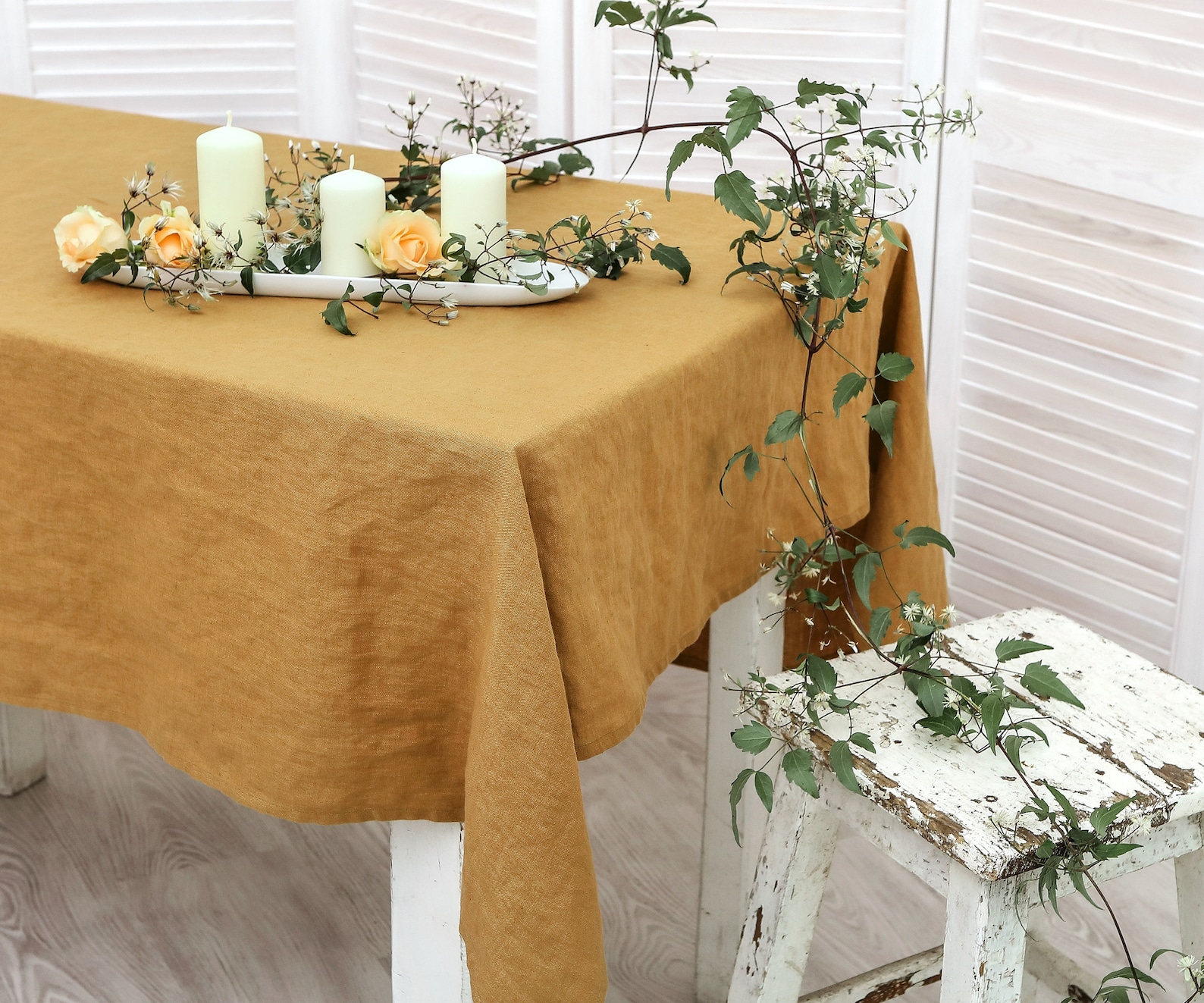 Linen Tablecloth. Washed Linen Tablecloth. Table Cloth in - Etsy