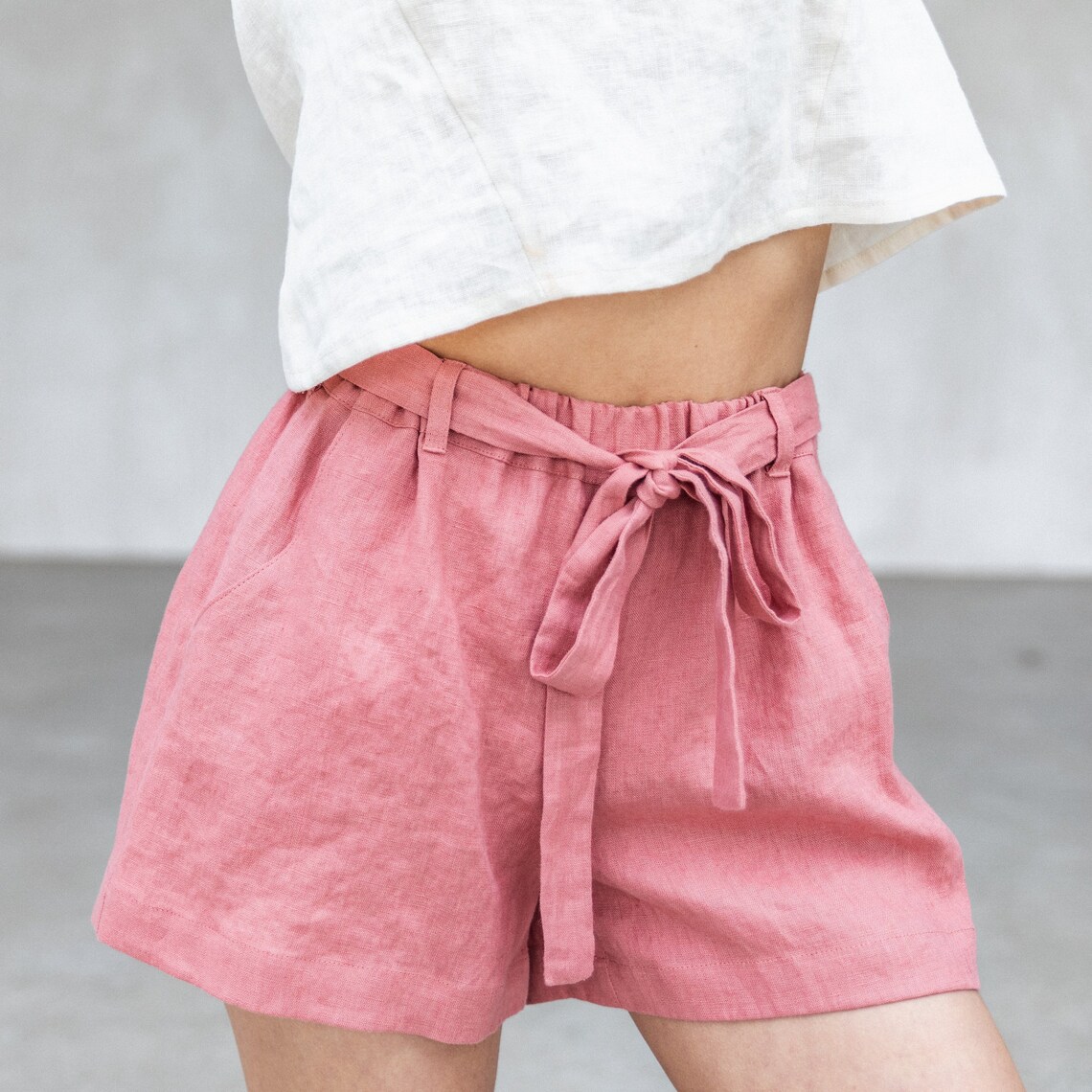 Linen Shorts for Woman / Simple Soft and Natural Mini Shorts With ...
