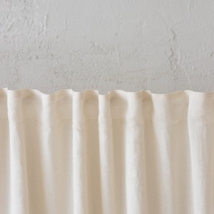 Extra Wide 274cm/107inches Linen Curtains. Cream Color Linen Long ...
