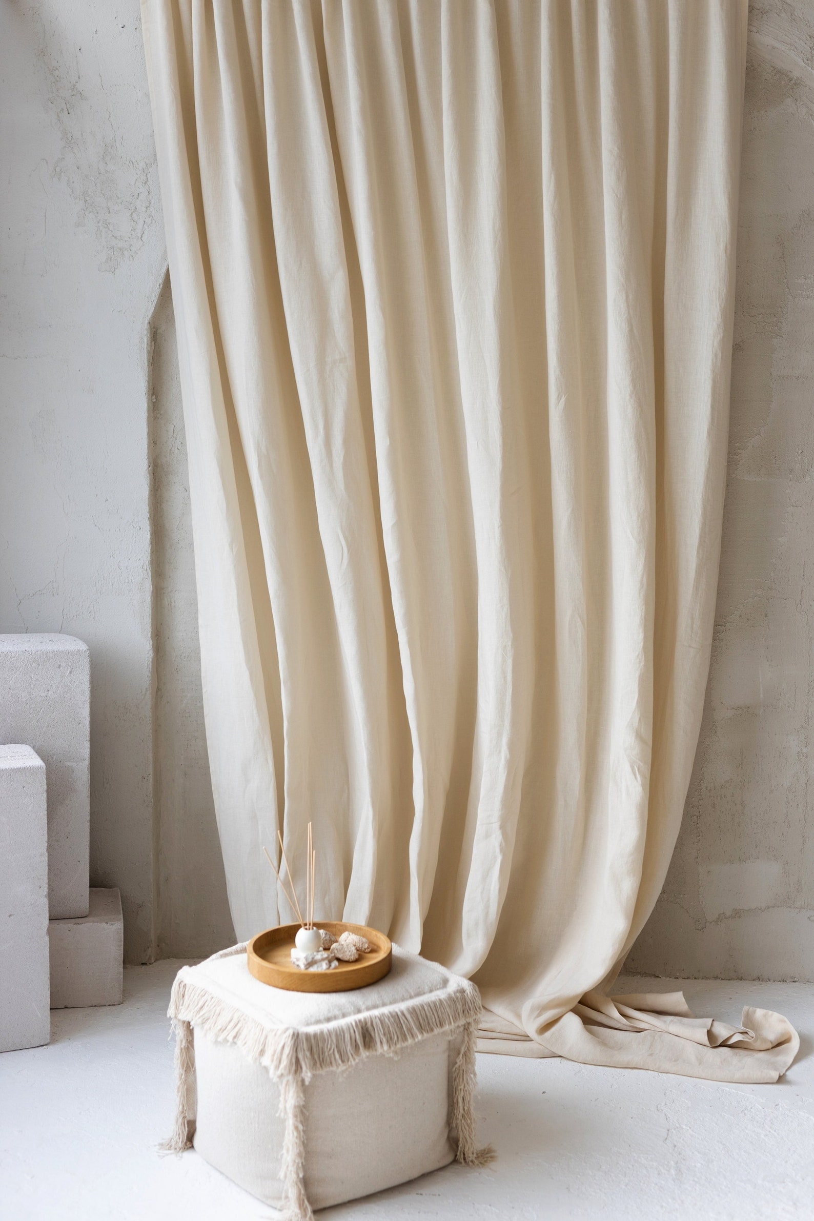 Extra Wide 274cm/107inches Linen Curtains. Cream Color Linen - Etsy