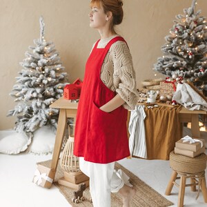 Full Crossed Back Original Linen Japan Apron / Cooking Chef Kitchen ...