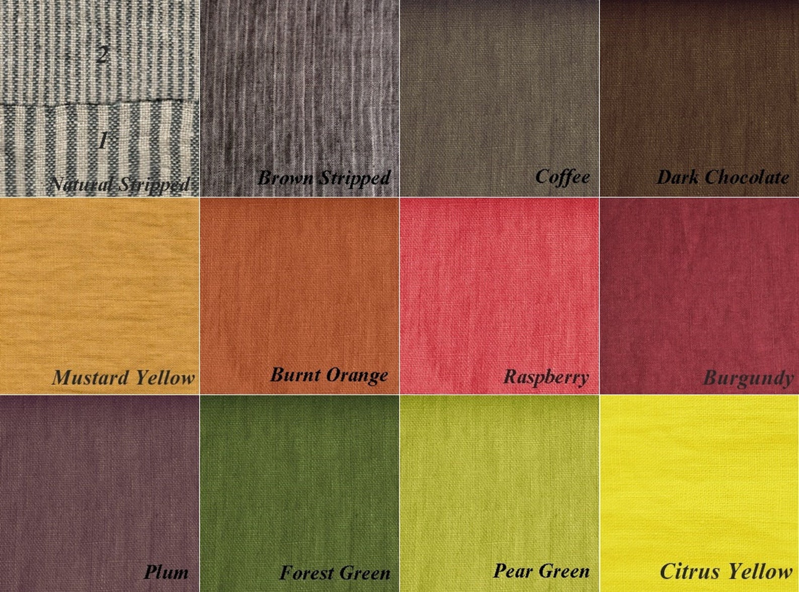 Linen Samples. 47 Colors Samples Box. Medium Weight Linen. Baltic Linen ...