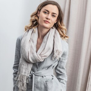 Linen Jacket. Womans Jacket With Long Sleeves. Wrap Linen Jacket. Linen ...
