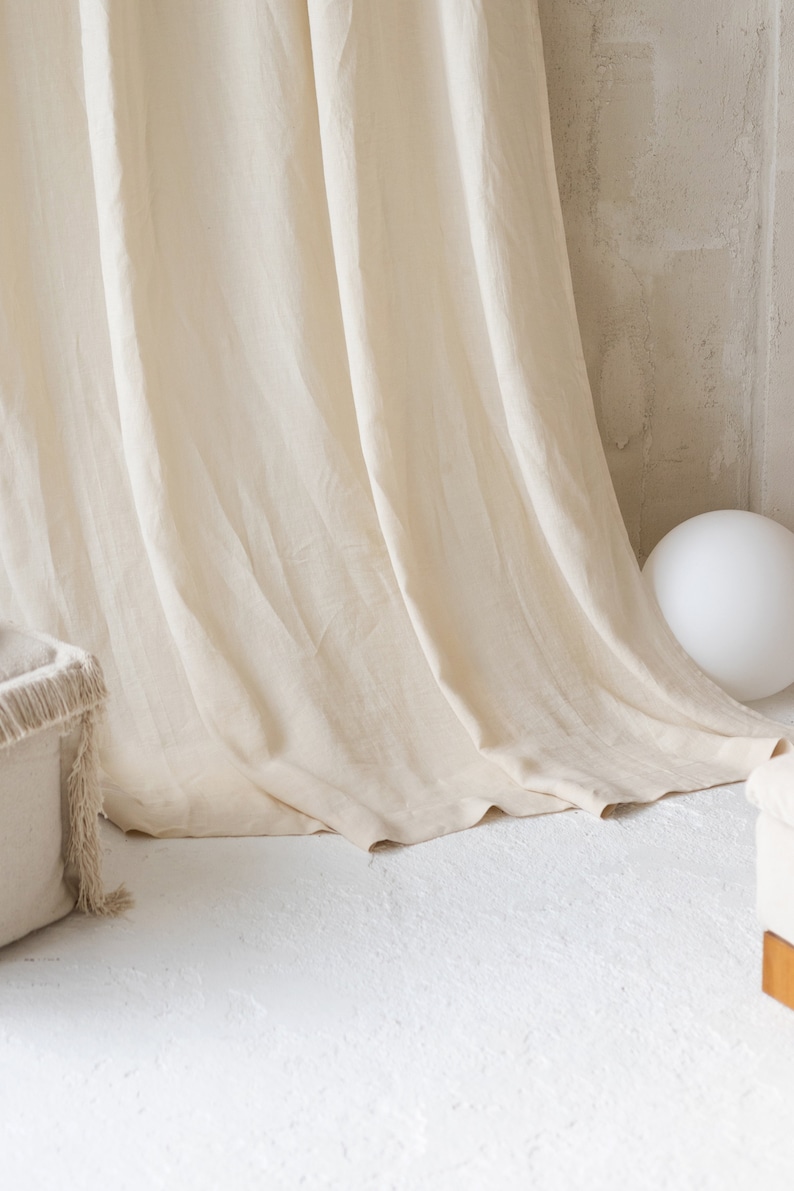 Extra Wide 274cm/107inches Linen Curtains. Cream Color Linen - Etsy