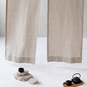 Linen Noren in Natural Color. Japanese Door Curtain. Noren Drapes. Rod ...
