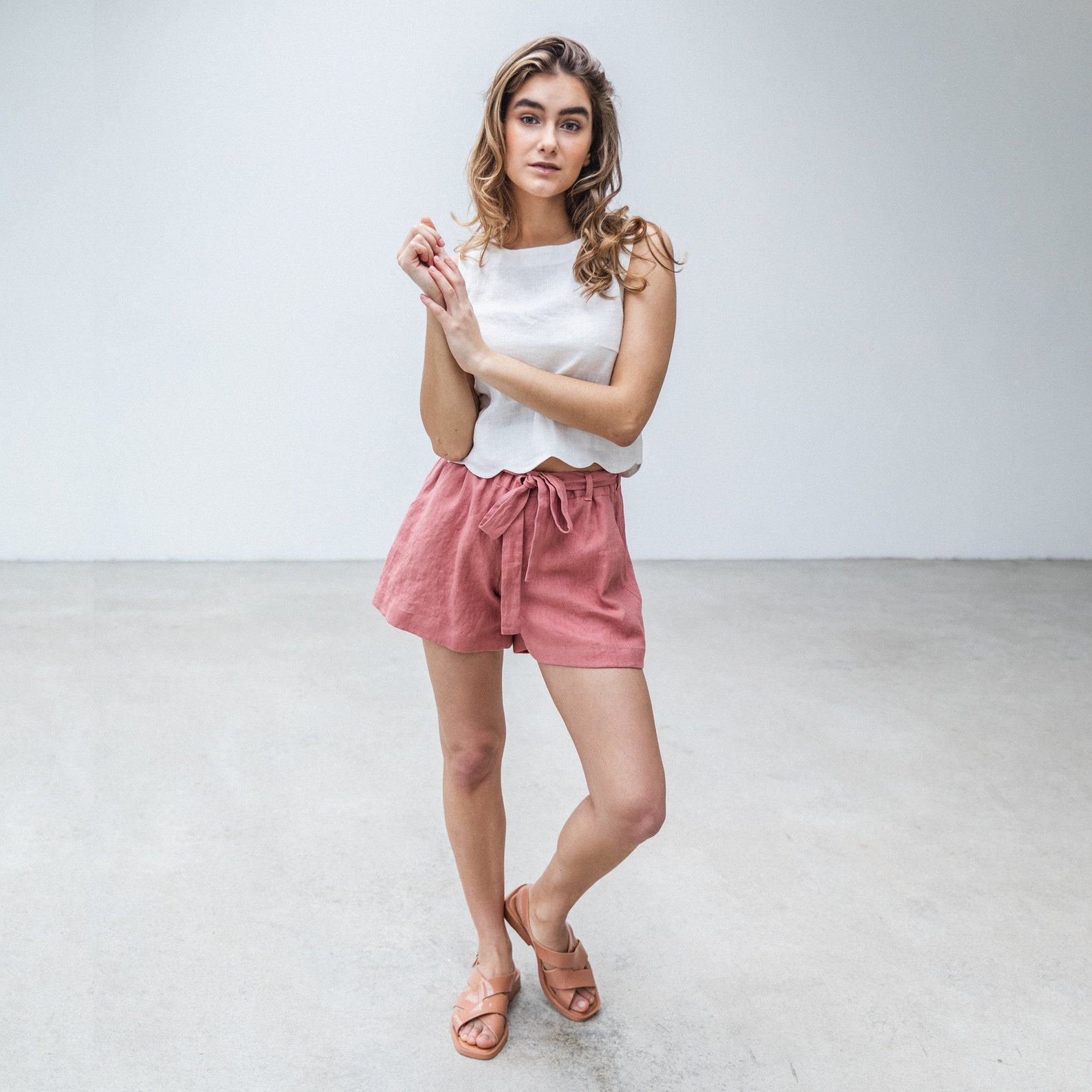 Linen Shorts for Woman / Simple Soft and Natural Mini Shorts - Etsy