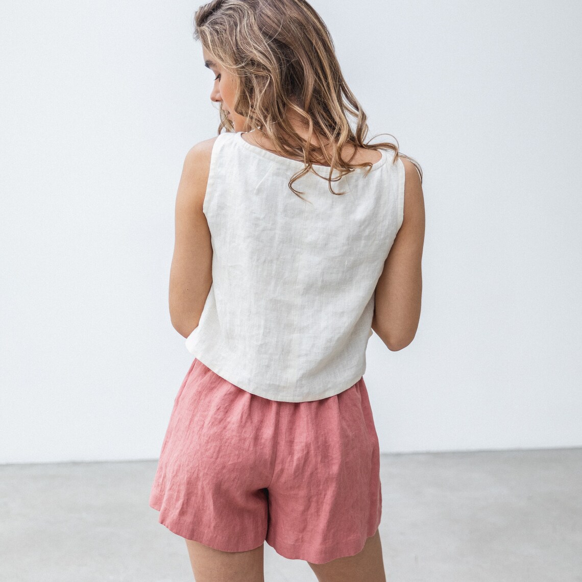 Linen Shorts for Woman / Simple Soft and Natural Mini Shorts With ...