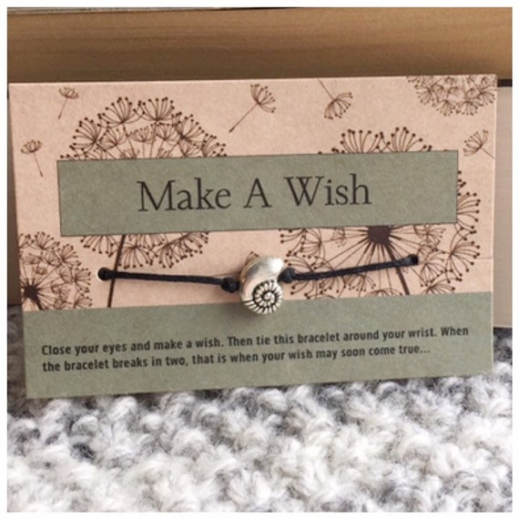Shell Wish Bracelet Make a Wish Shell Charm Ocean Sea - Etsy