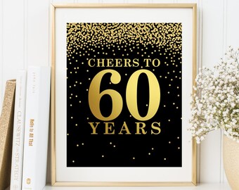 60th Birthday Poster Candy Bar Poster Birthday Gift for | Etsy