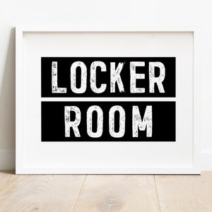 Locker Room Sign, Boys Room Decor, Teen Room Decoration, Kids Wall Art ...