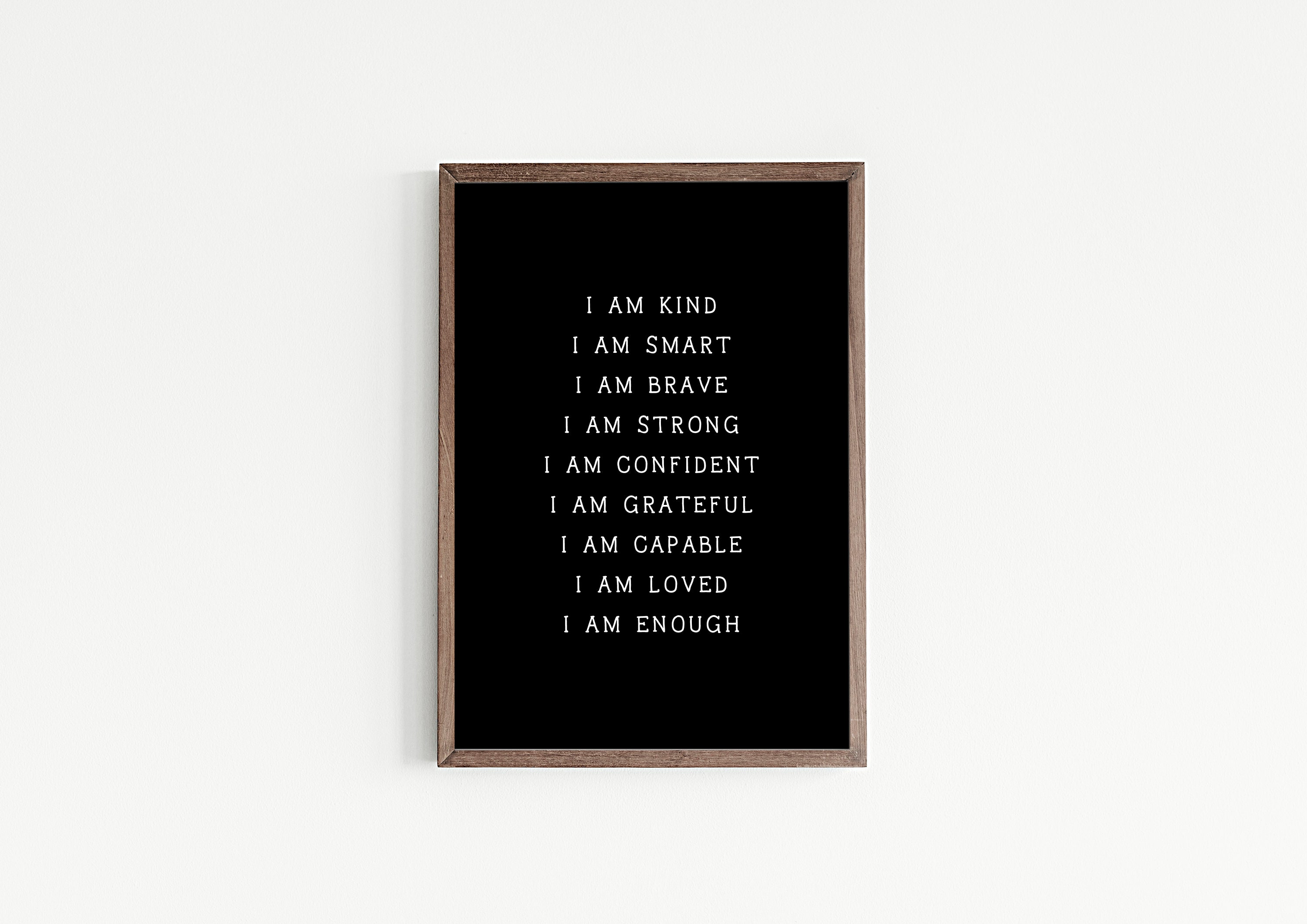 I am Kind Printable Affirmations for Kids Sign Positive | Etsy